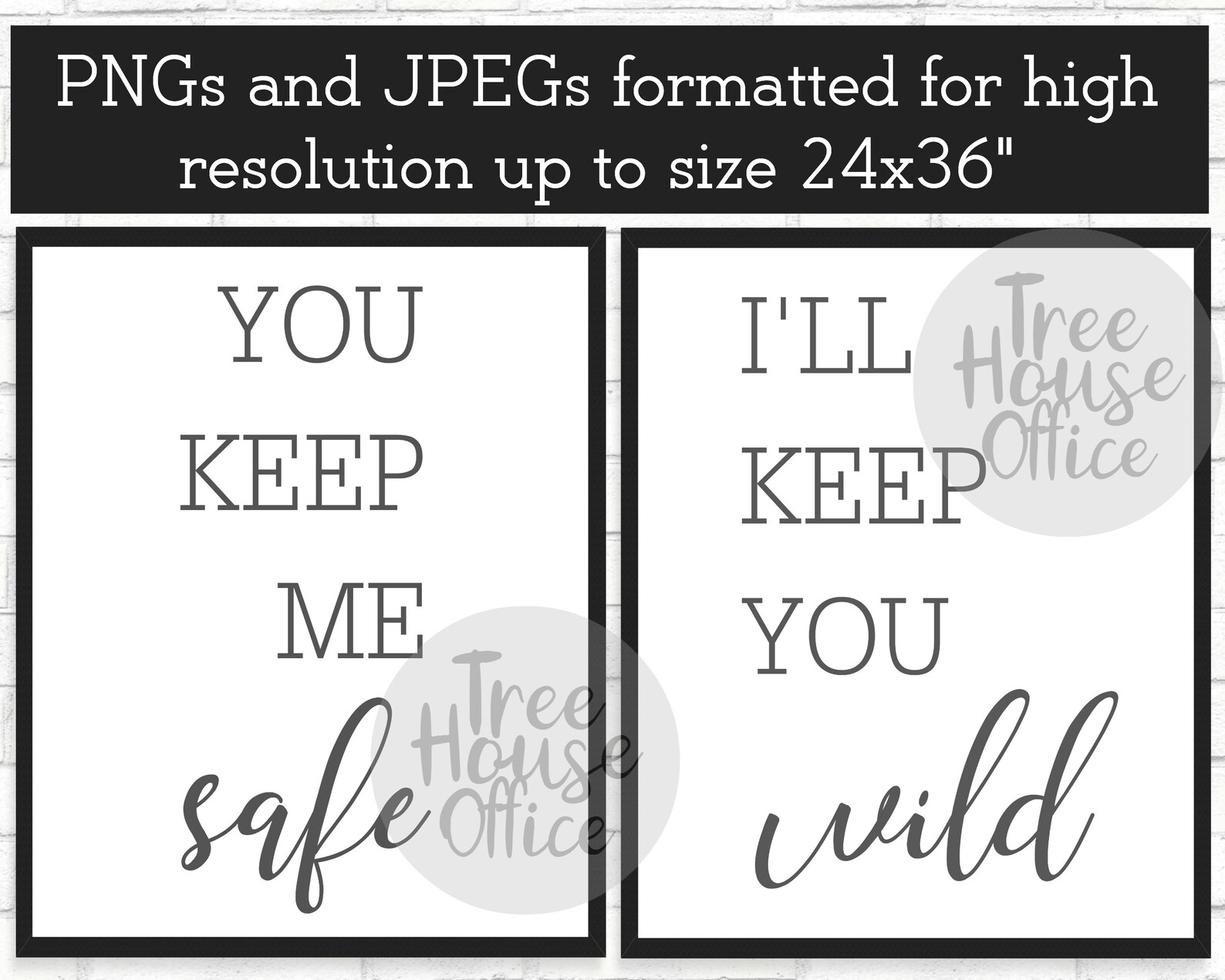 You Keep Me Safe, I'll Keep You Wild Svg/dxf/jpeg/png | Over the Bed ...