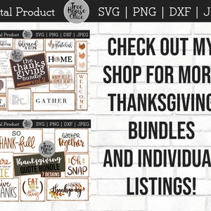 Thanksgiving Sign Making Bundle SVG DXF PNG Jpeg, Happy Thanksgiving ...