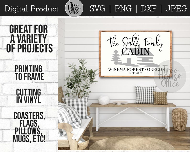 Personalized Cabin Digital File Custom Cabin Sign SVG - Etsy