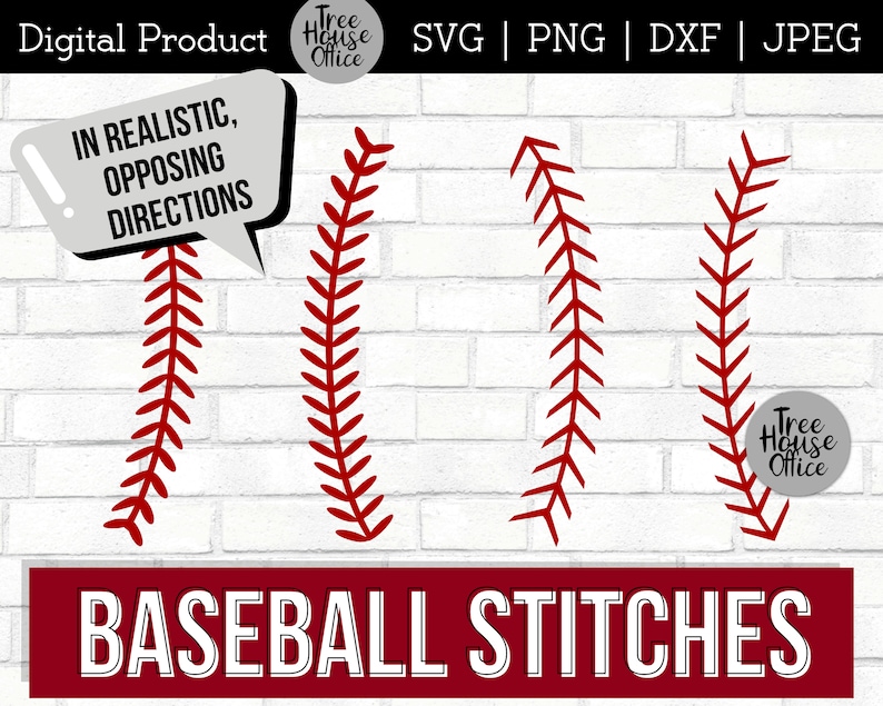Baseball Stitches SVG, Baseball Seams Cut File, Baseball Laces SVG for ...