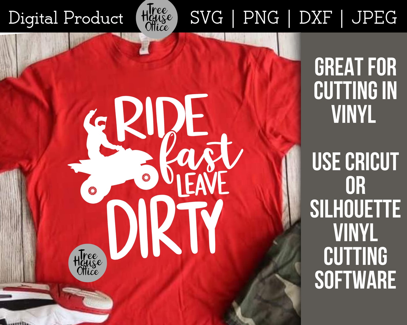 Ride Fast Leave Dirty Quad Quote SVG ATV Four Wheeling SVG 4 - Etsy