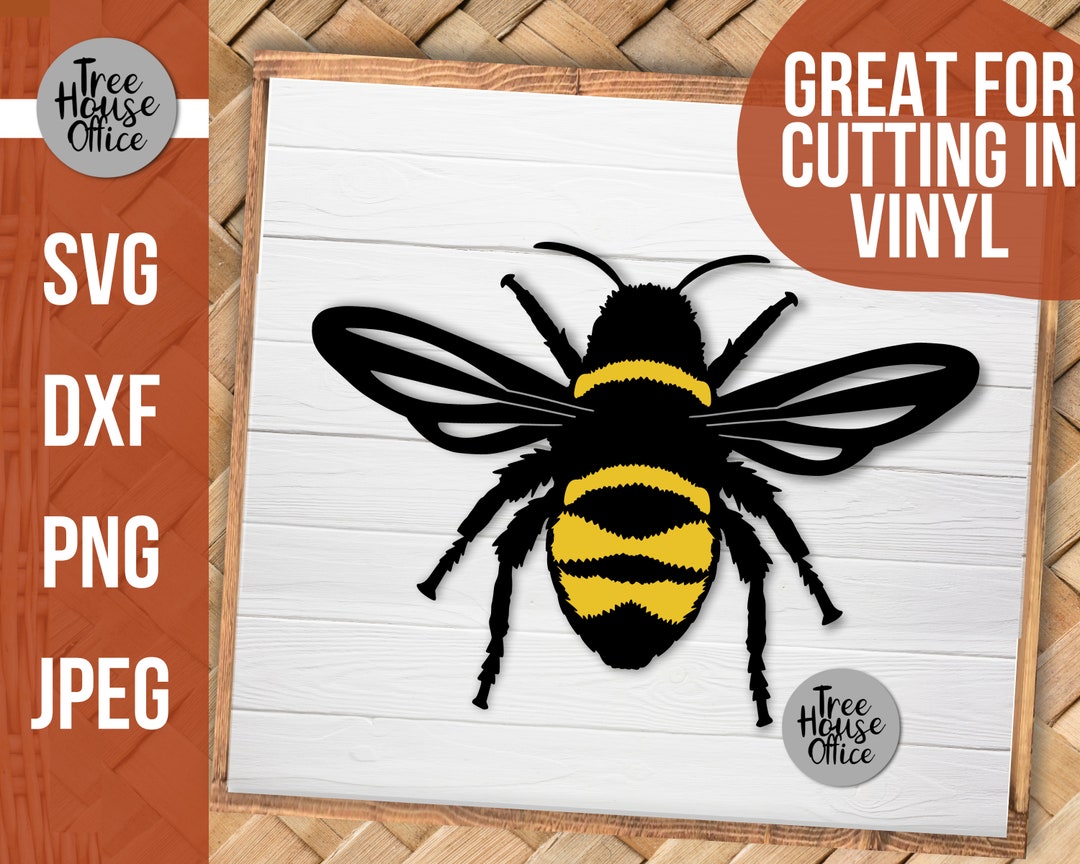 Bee Silhouette SVG, Honeybee Cut File, Realistic Bee Png, Layered Bee ...