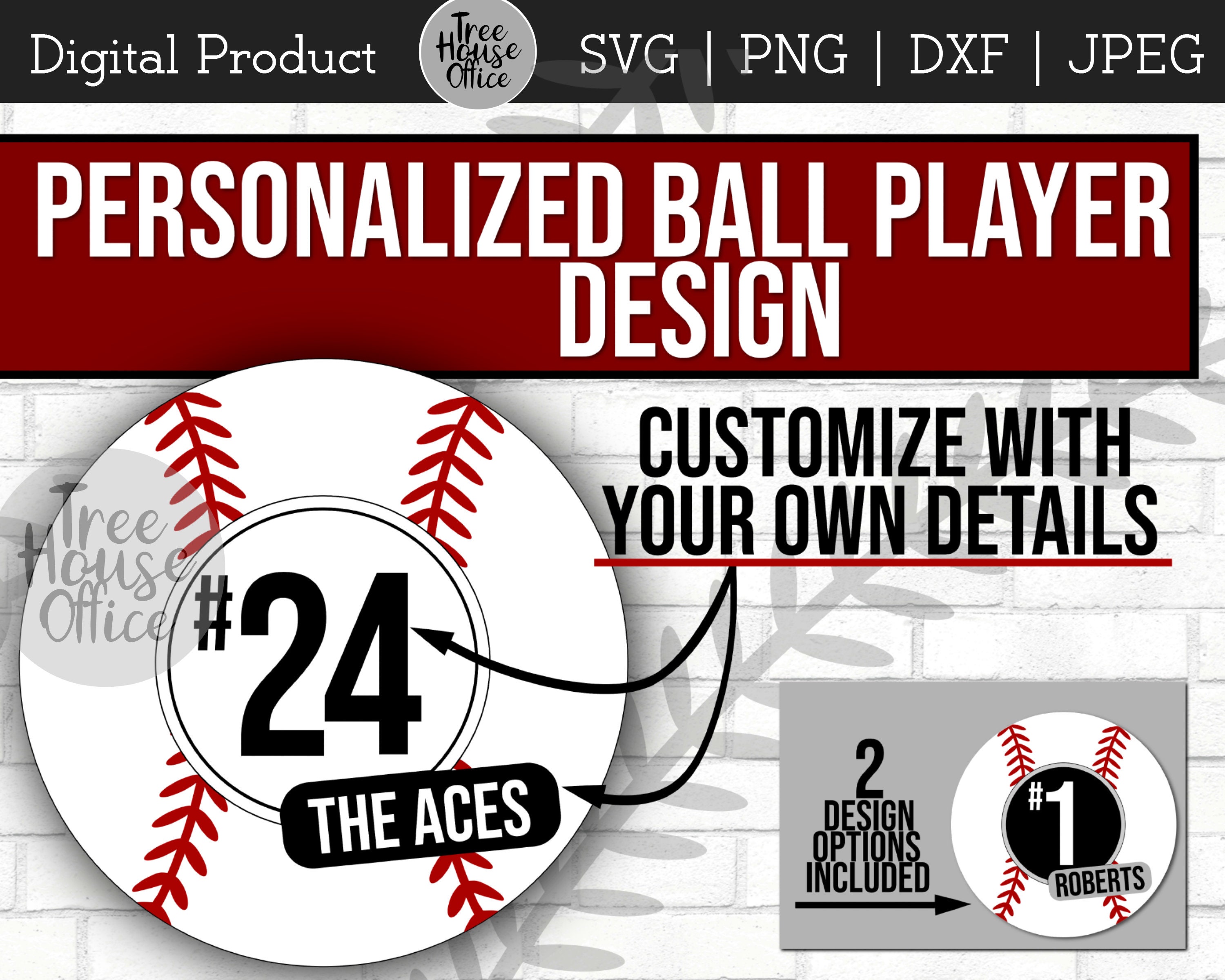 Custom Baseball Player Number SVG Customized Baseball File | Etsy