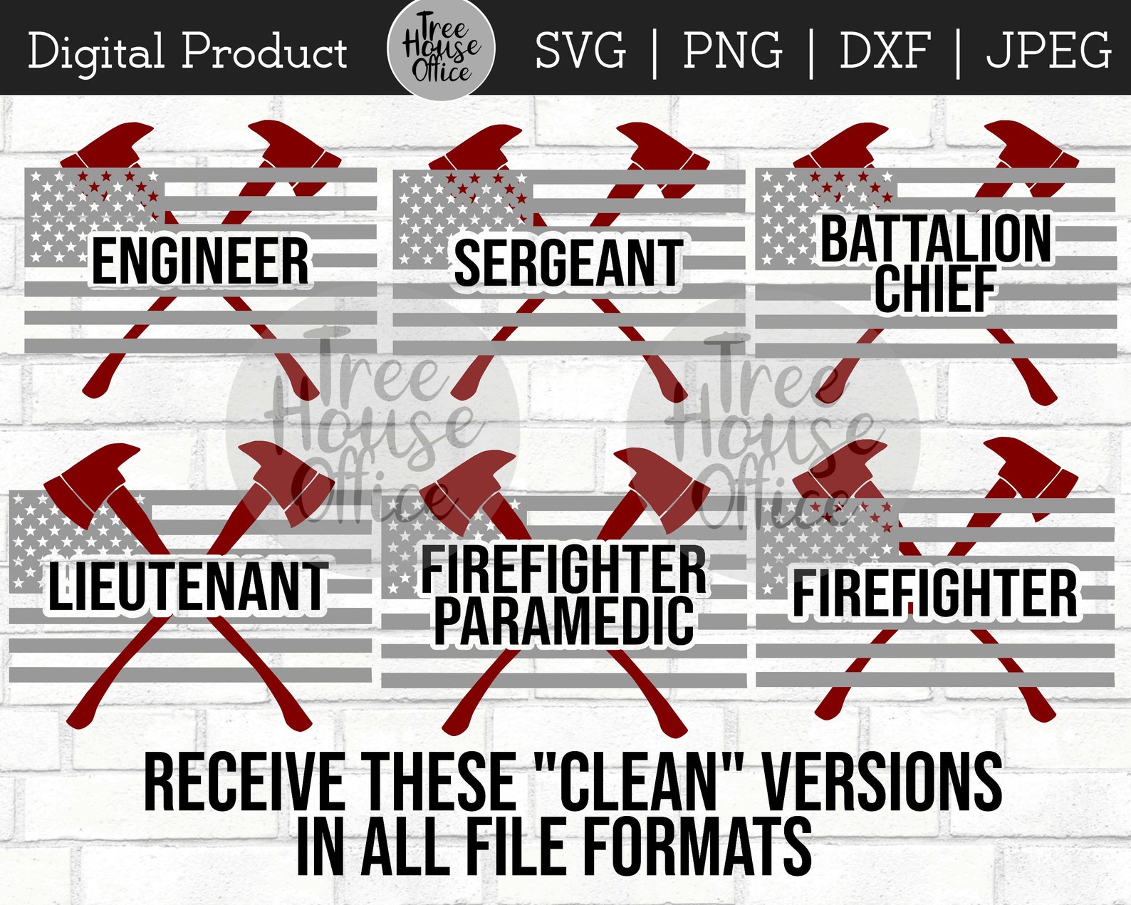 Firefighter SVG Fire Department Positions & Titles Cut File | Etsy