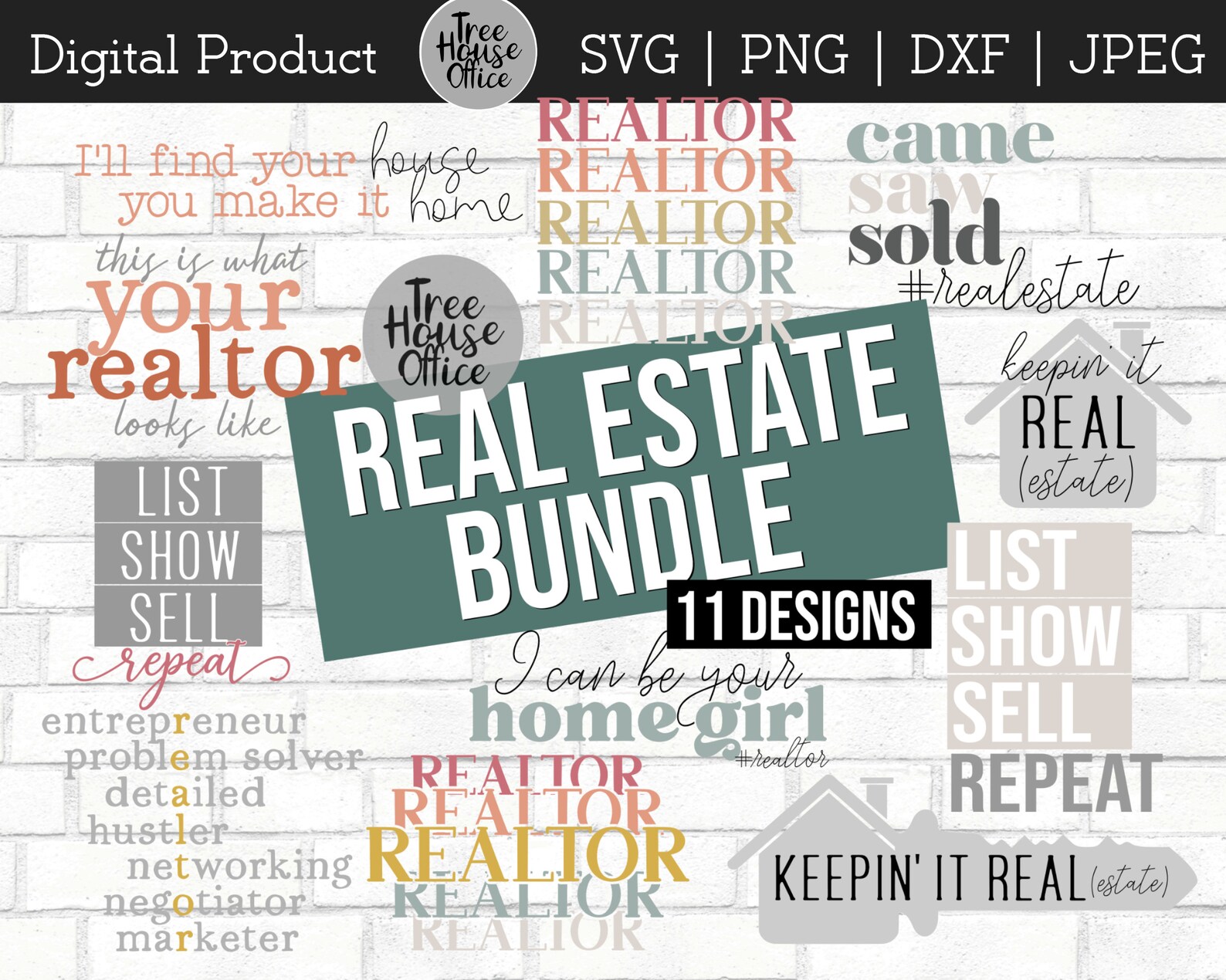 Real Estate SVG Realtor Bundle PNG JPEG dxf Realtor Saying | Etsy