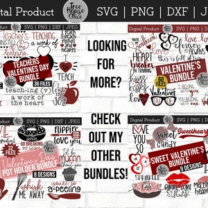 Valentine Svg Bundle Dxf Png Jpeg, Love is Sweet, Sweetheart, Valentine ...