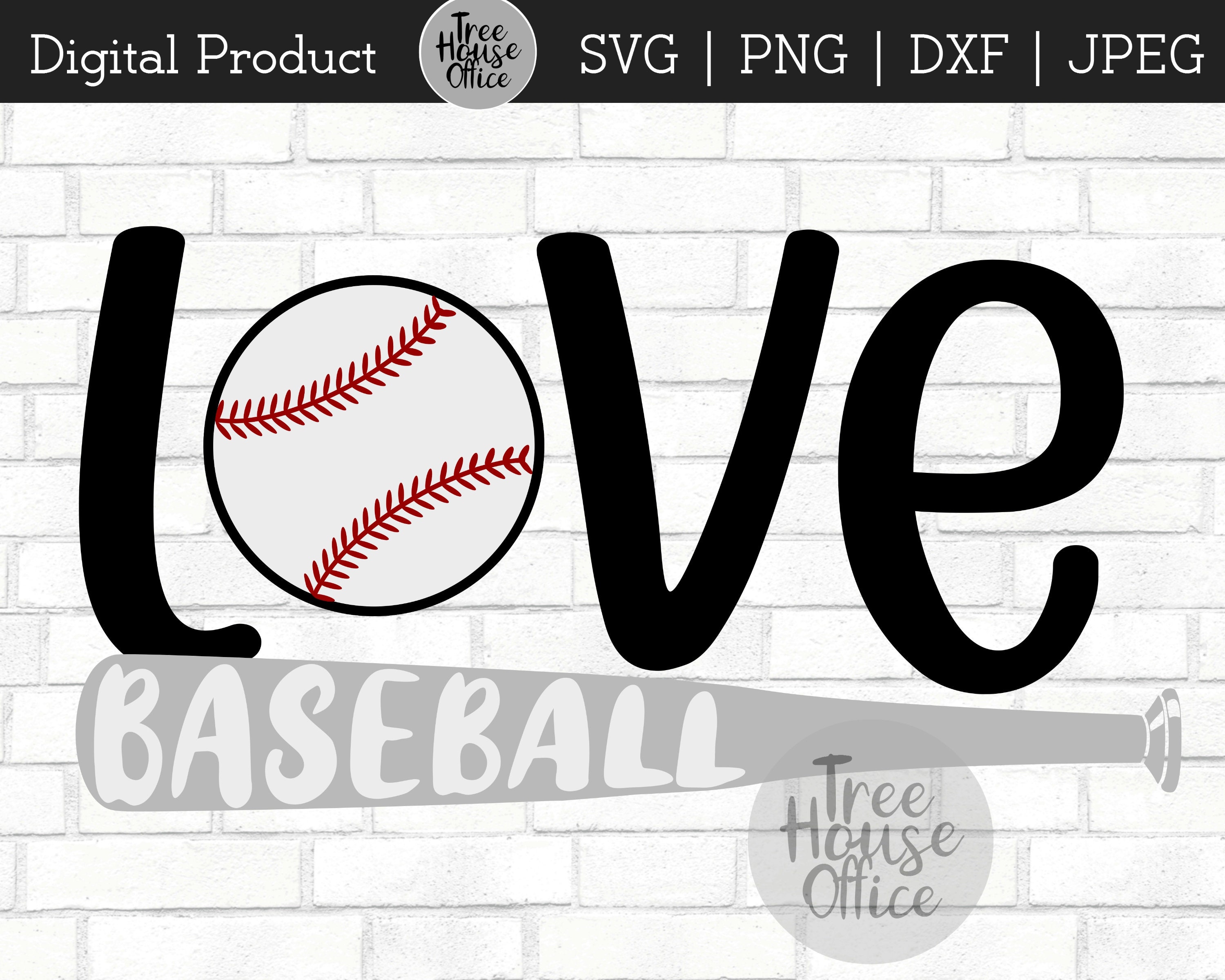 Love Baseball SVG DXF/PNG/jpeg Women's Baseball svg | Etsy