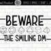 Funny Dnd Quote SVG, Beware the Smiling DM Svg, Dungeons and Dragons DM ...