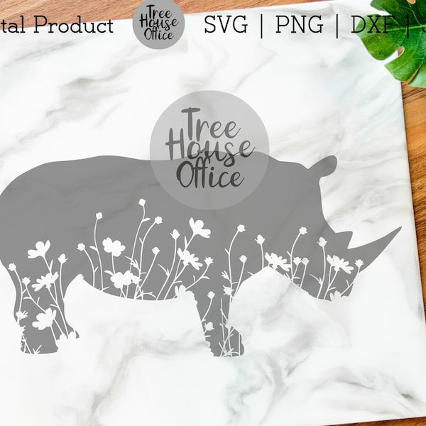 Rhino Svg - Etsy UK