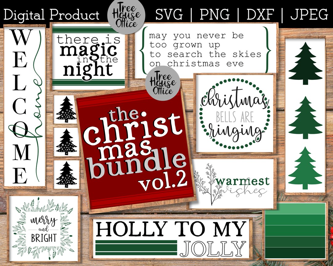 Christmas Quotes SVG Bundle, Christmas Sayings for Home Decor Signs Cut ...