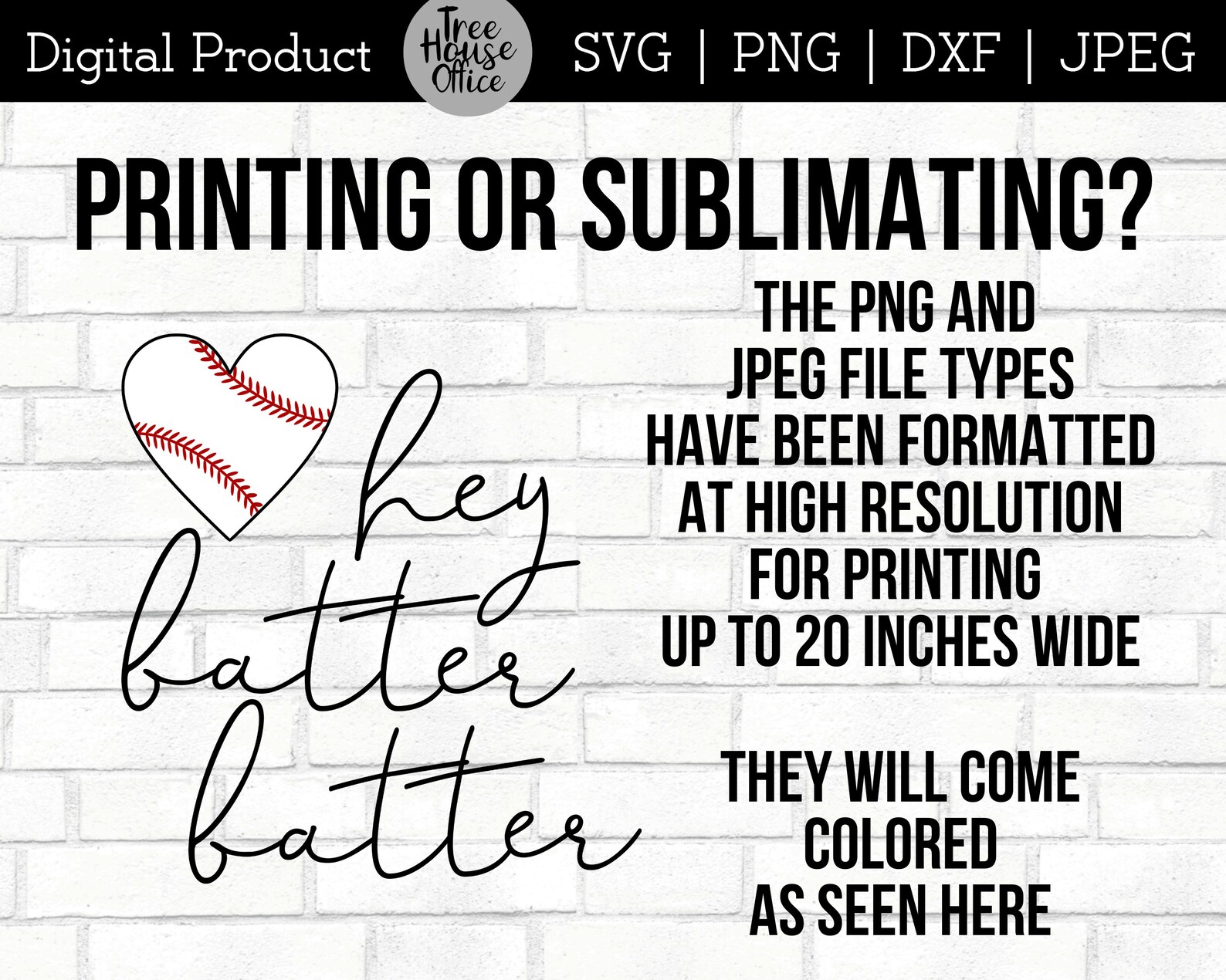 Hey Batter Batter SVG Dxf/png/jpeg, Baseball Saying Digital File, Women ...