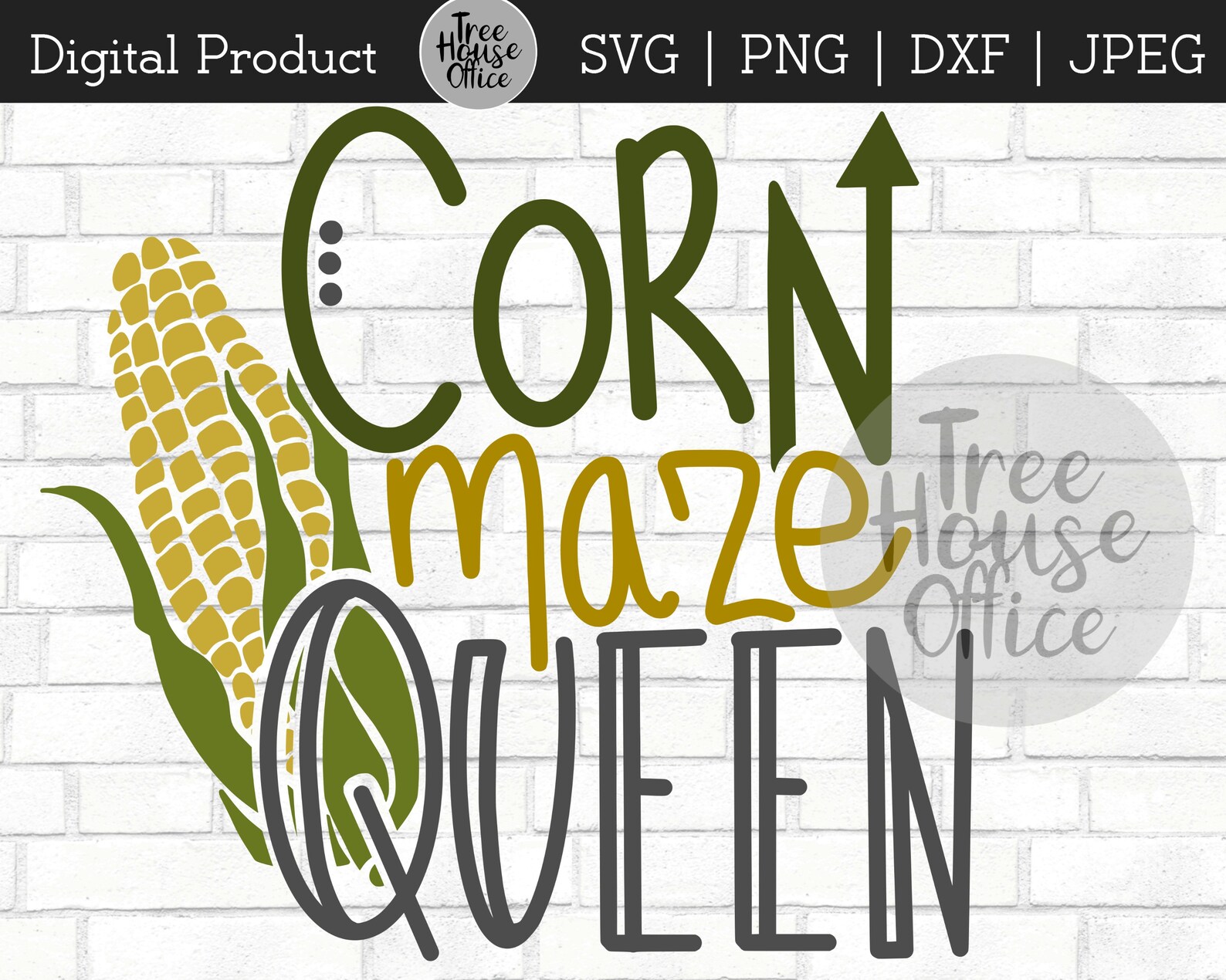 Corn Maze Queen SVG DXF PNG jpeg Harvest Festival Fall | Etsy