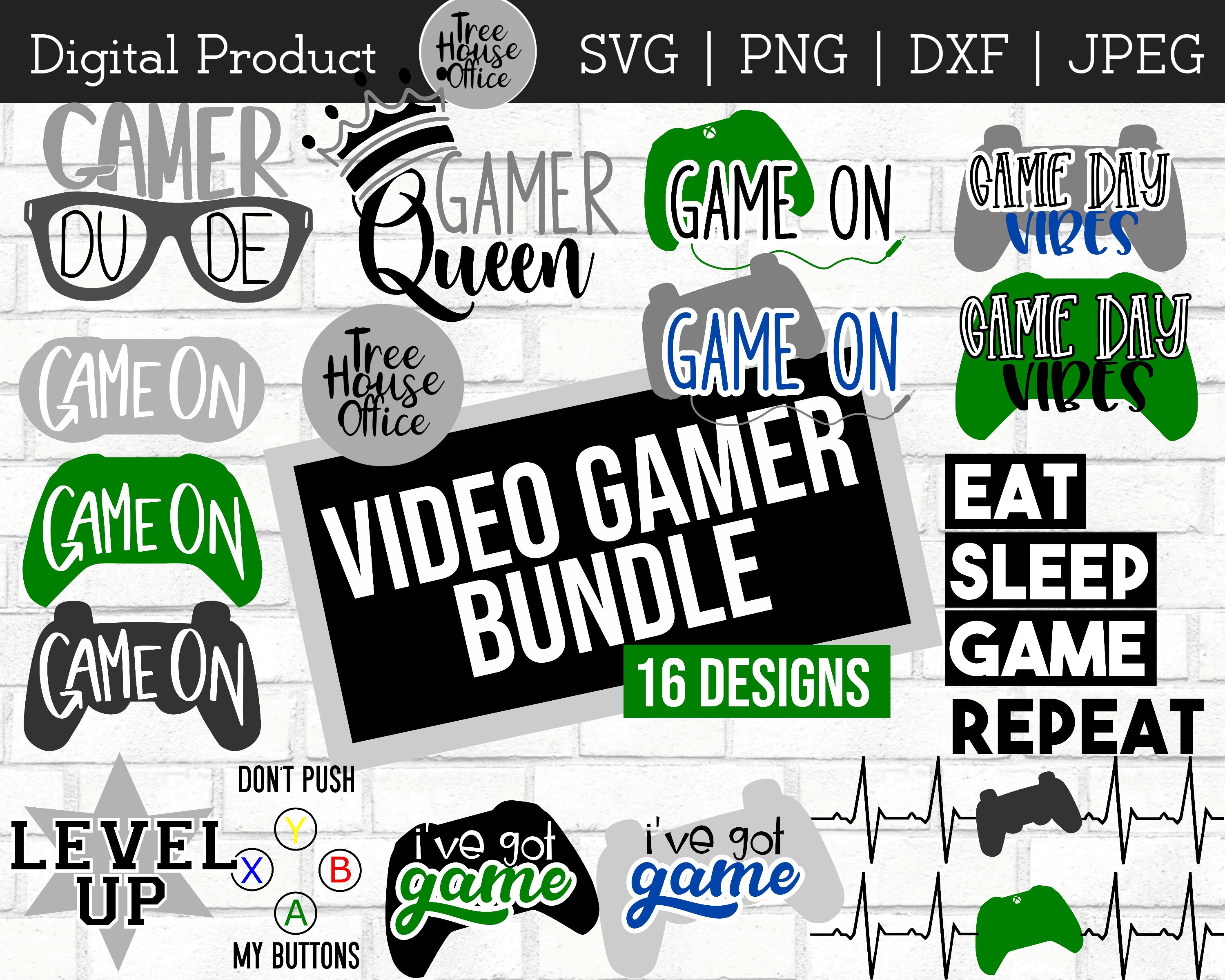 Video Game SVG Bundle Dxf Png Jpeg XBOX Playstation Nerd - Etsy Canada