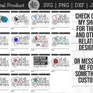 Police Hero SVG, Dxf, Png, Jpeg, Policeman, Not All Heroes Wear Capes ...