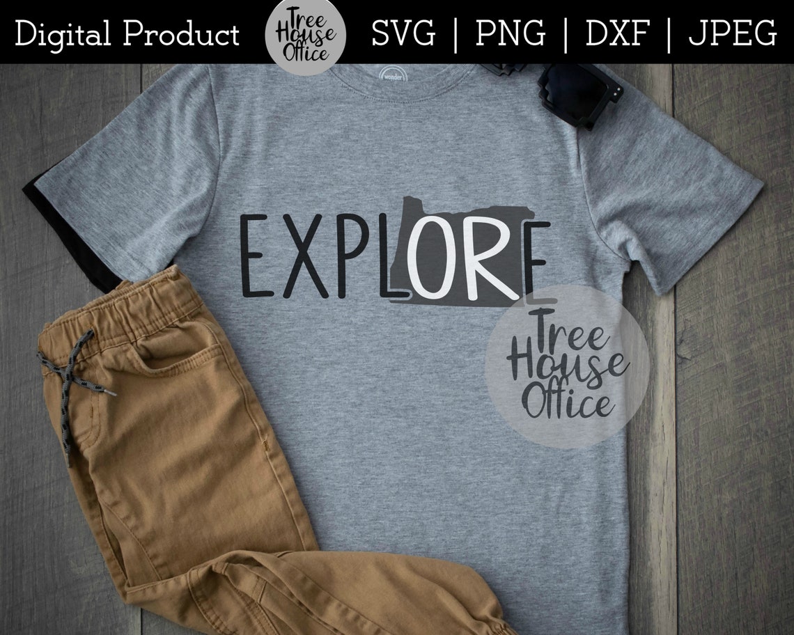 Explore Oregon SVG DXF Png Jpeg Oregon State Pacific | Etsy