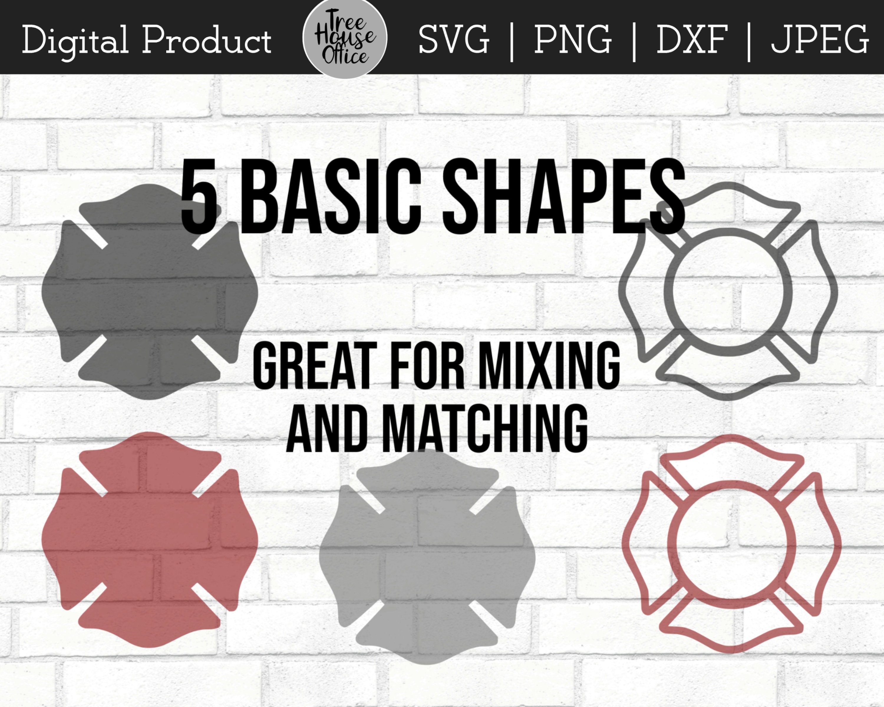 Maltese Cross Bundle SVG DXF Png Jpeg Fire Department Svg | Etsy