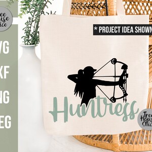 Huntress SVG, Girl Bow Hunter Cut File, Woman Archery SVG, Female ...