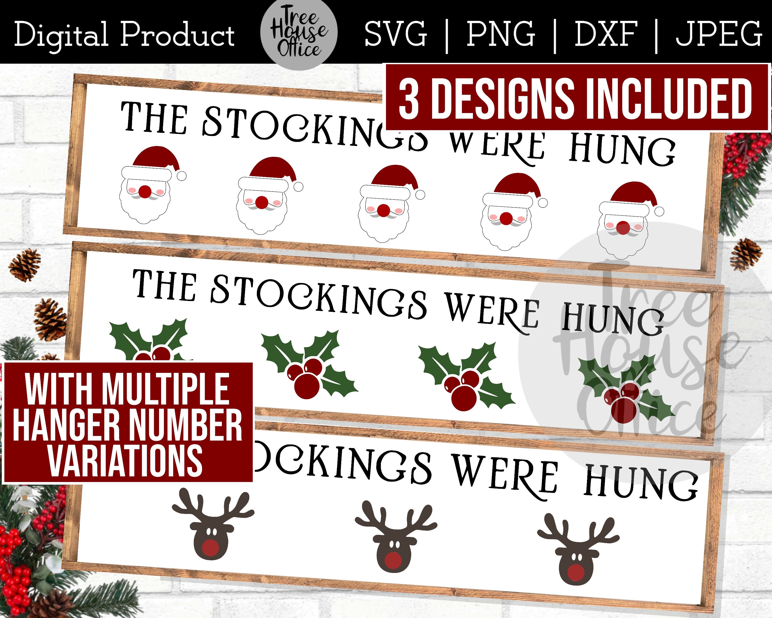 The Stockings Were Hung Svg/dxf/png/jpeg Stocking Holder Sign - Etsy Canada