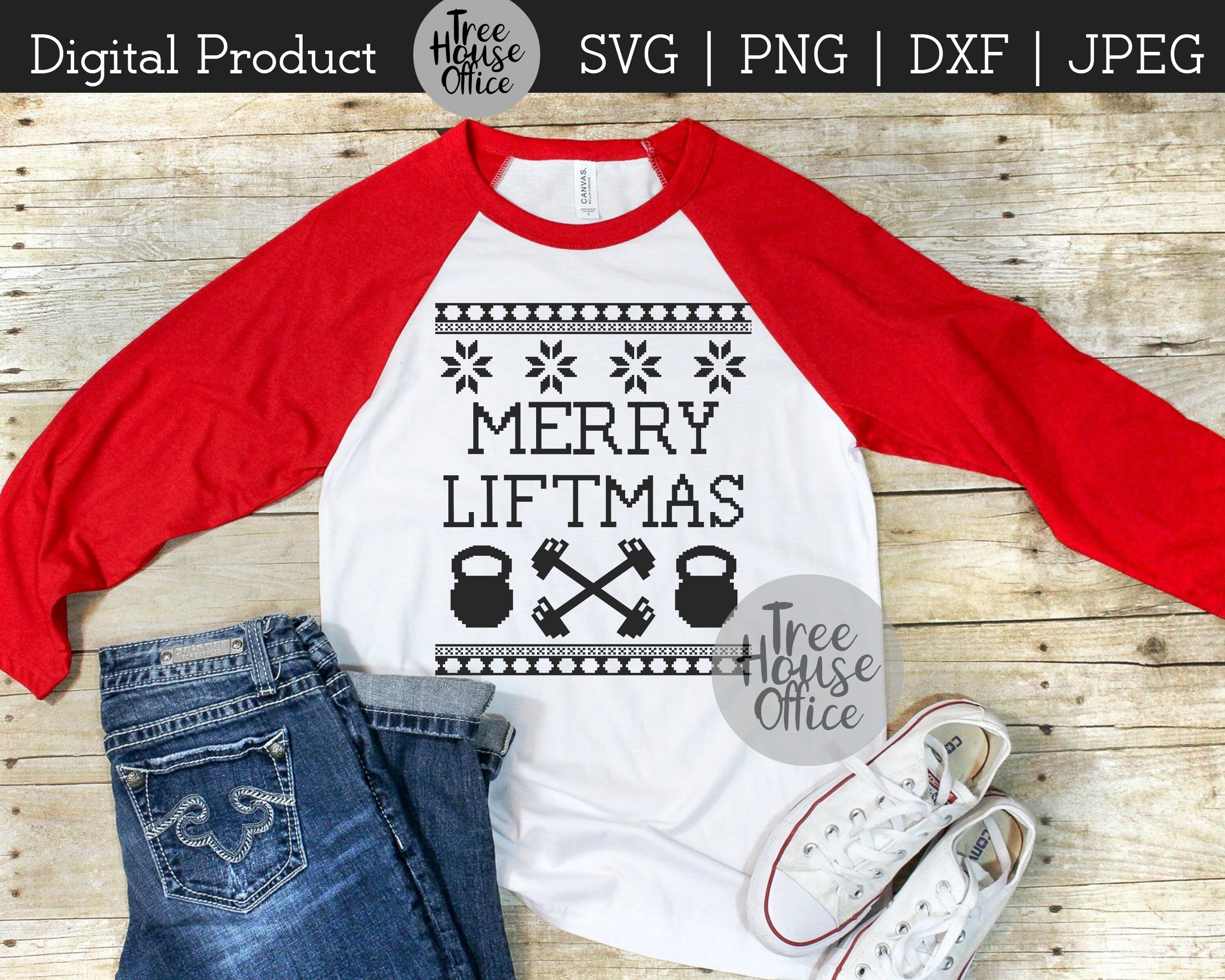 Christmas Gym Merry Liftmas SVG, DXF, PNG, Jpeg, Ugly Christmas Sweater ...