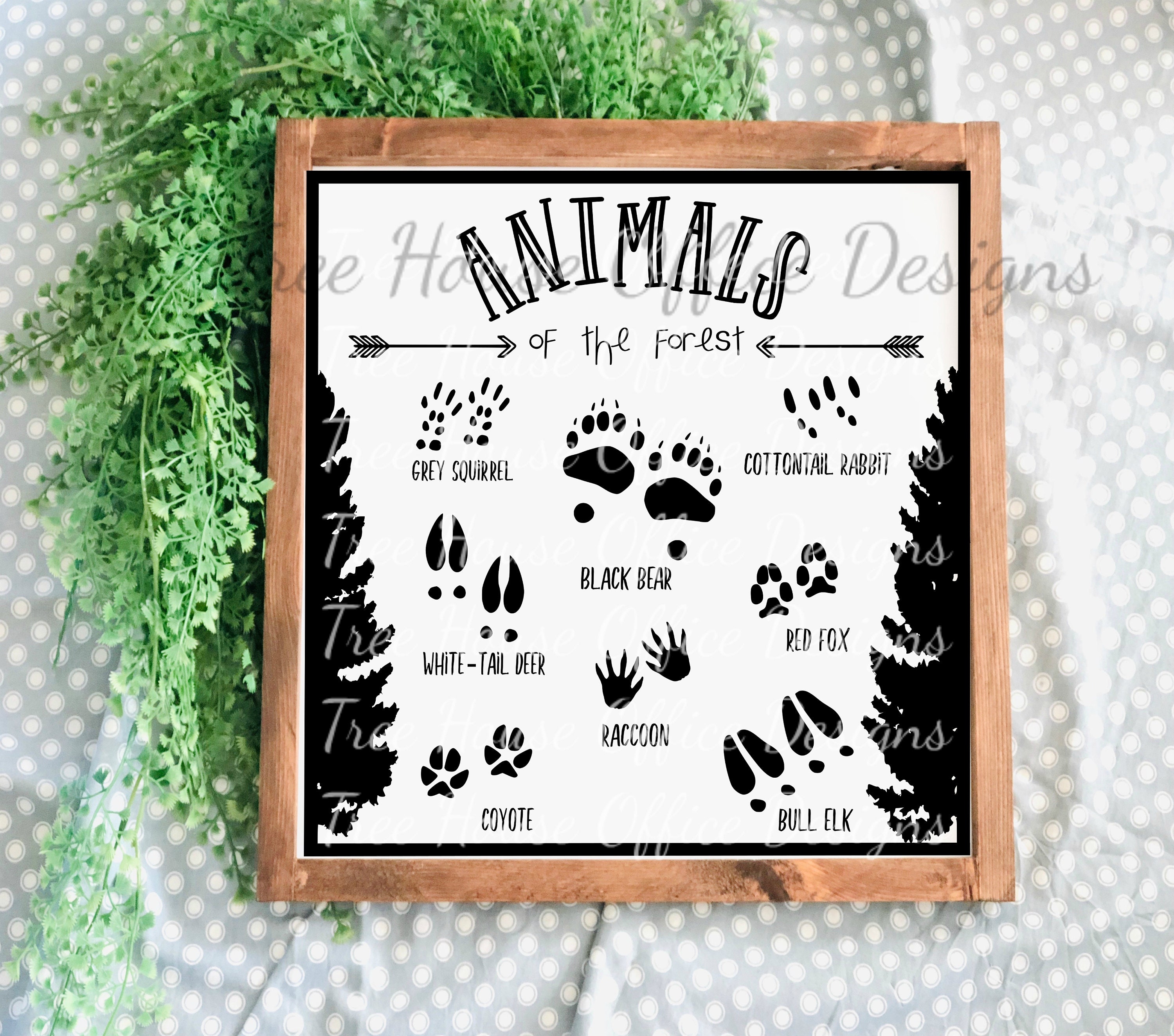 PRINTABLE Animals of the Forest PDF/PNG | Woodland Nursery Print ...