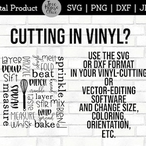 Baking Words Pot Holder SVG, Cricut SVG for Dish Towels, Tea Towels ...