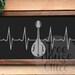 Mandolin Heartbeat Svg/dxf/png/jpeg | Mandolin Svg | Musician Cut File ...