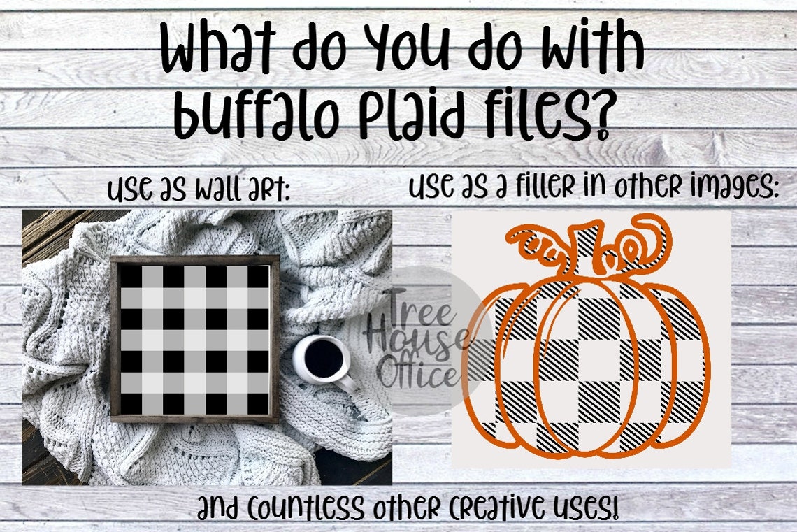 Buffalo Plaid Textures Bundle SVG DXF PNG Jpeg Patterned | Etsy