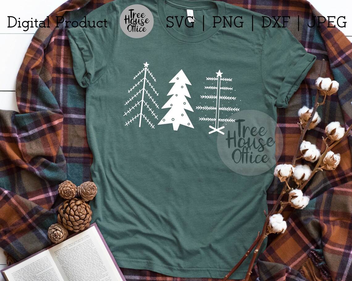 Primitive Christmas Trees SVG DXF PNG Jpeg Christmas Tree - Etsy