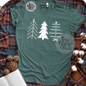 Primitive Christmas Trees SVG DXF PNG Jpeg, Christmas Tree Clip Art ...