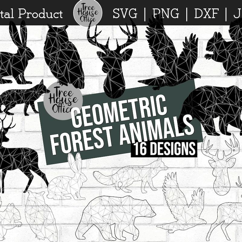 Geometric Animals Svg - Etsy