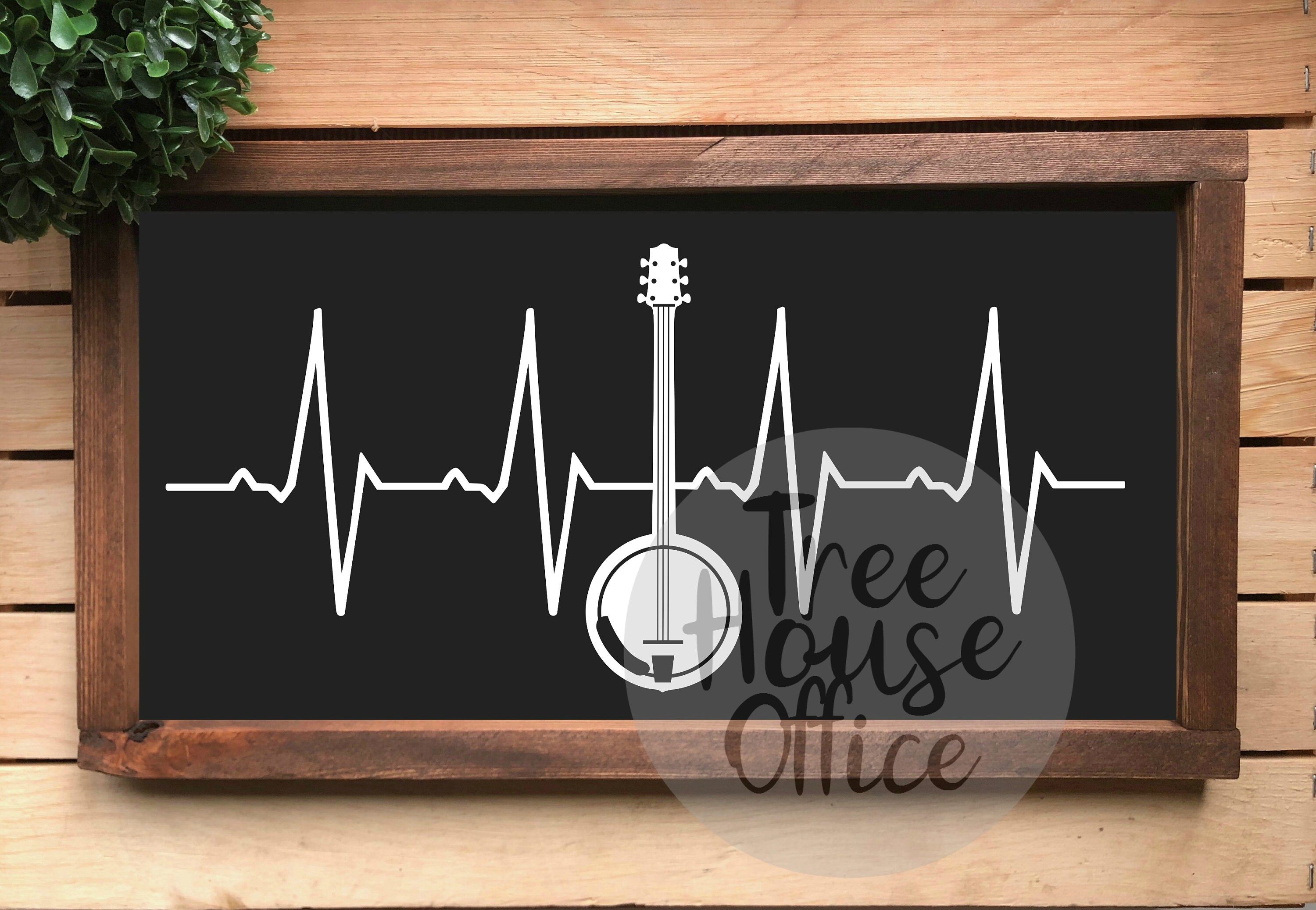 Banjo Heartbeat Svg/dxf/png/jpeg | Banjo Svg | Musician Cut File ...