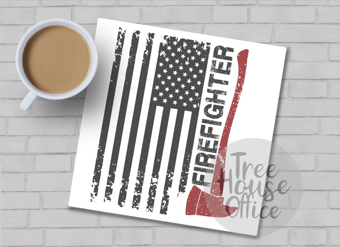 Firefighter Flag Svg/dxf/jpeg/png Firefighter Svg Thin Red | Etsy