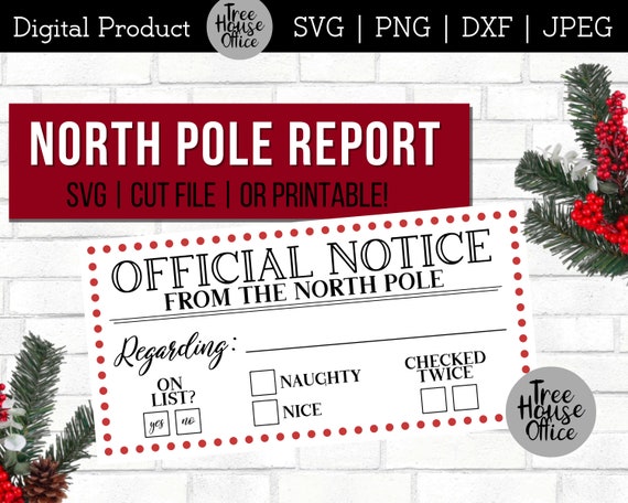 Naughty or Nice Santa Report SVG or Printable Elf Report - Etsy