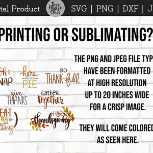 Thanksgiving Sign Making Bundle SVG DXF PNG Jpeg, Happy Thanksgiving ...