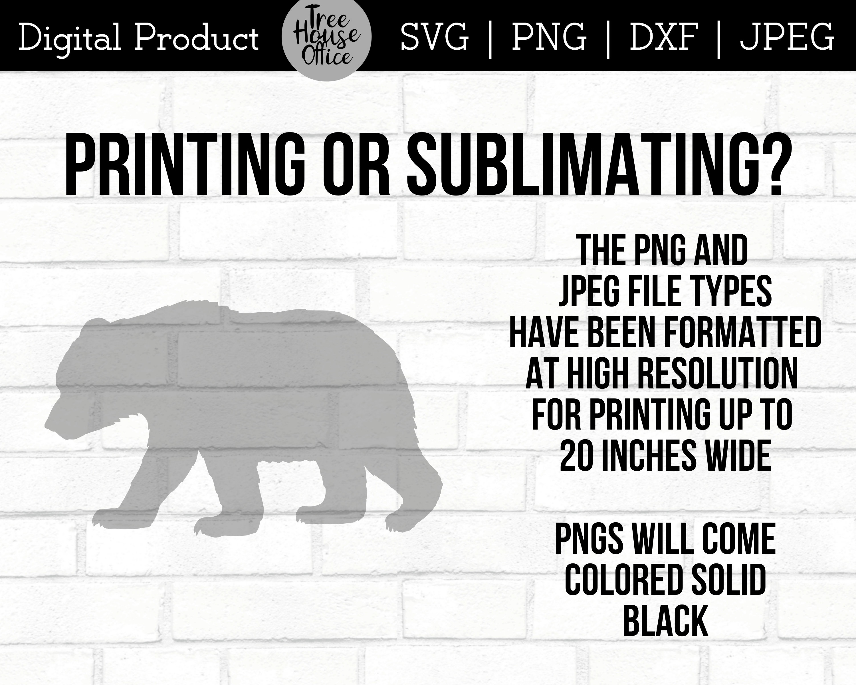 Bear Silhouette SVG Bear Cut File Bear Outline SVG Bear PNG | Etsy