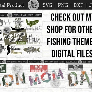 Fishing Svg Bundle, Father's Day Fishing Cut File, Angling Fisherman ...