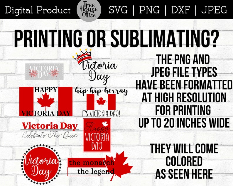 Victoria Day SVG Bundle DXF PNG Jpeg Canadian Queen Victoria | Etsy Canada