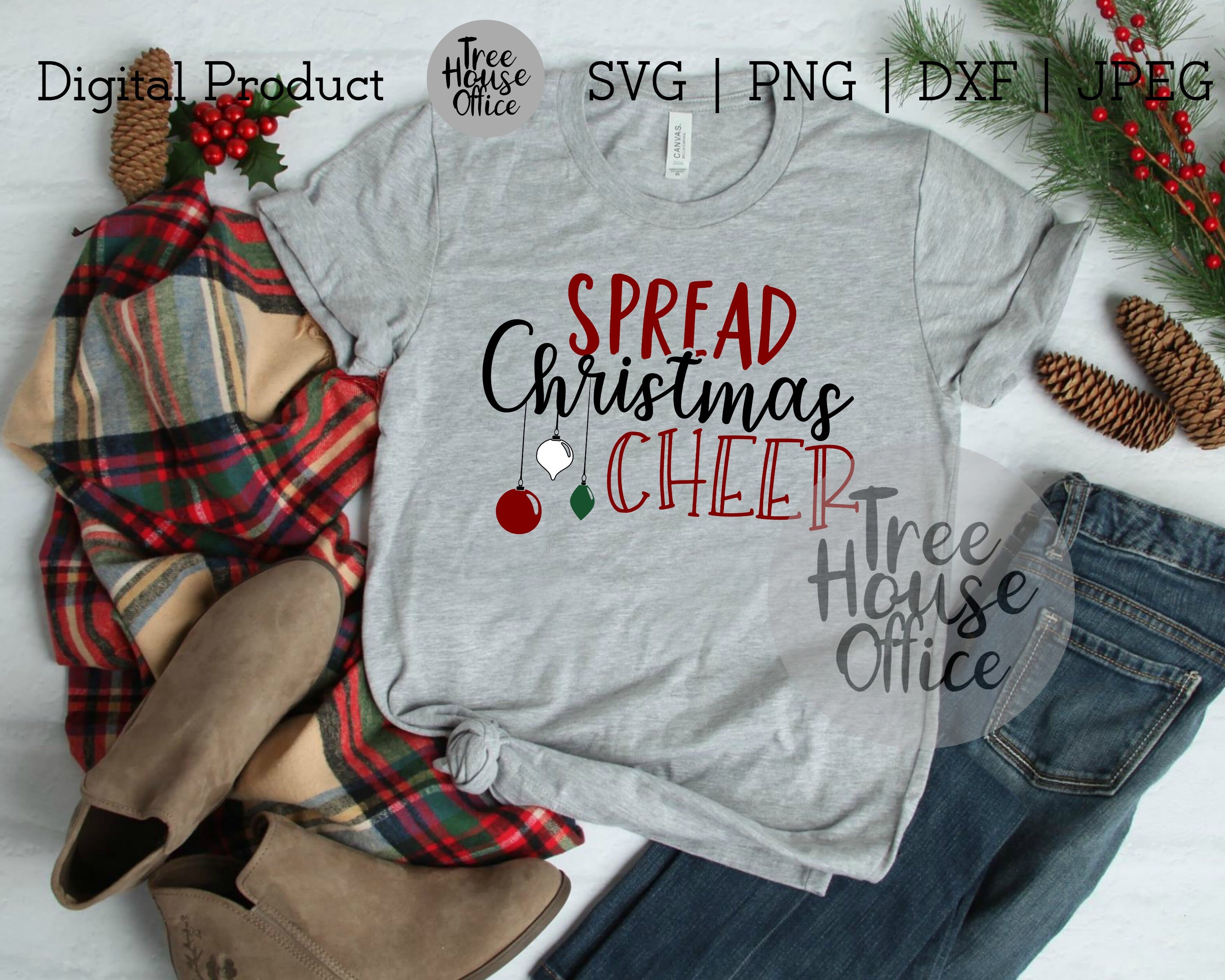 Spread Christmas Cheer Svg Dxf Png Jpeg Christmas Shirt Svg Etsy