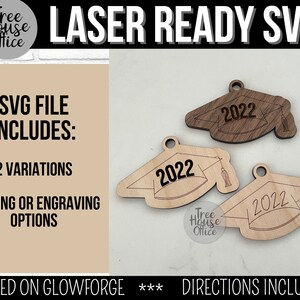 Graduation Laser SVG, Grad Cap 2022 Keychain for Glowforge or Laser ...