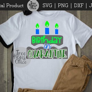 Quarantine Birthday SVG, JPEG, PNG, Dxf, Birthday Social Distancing Svg ...