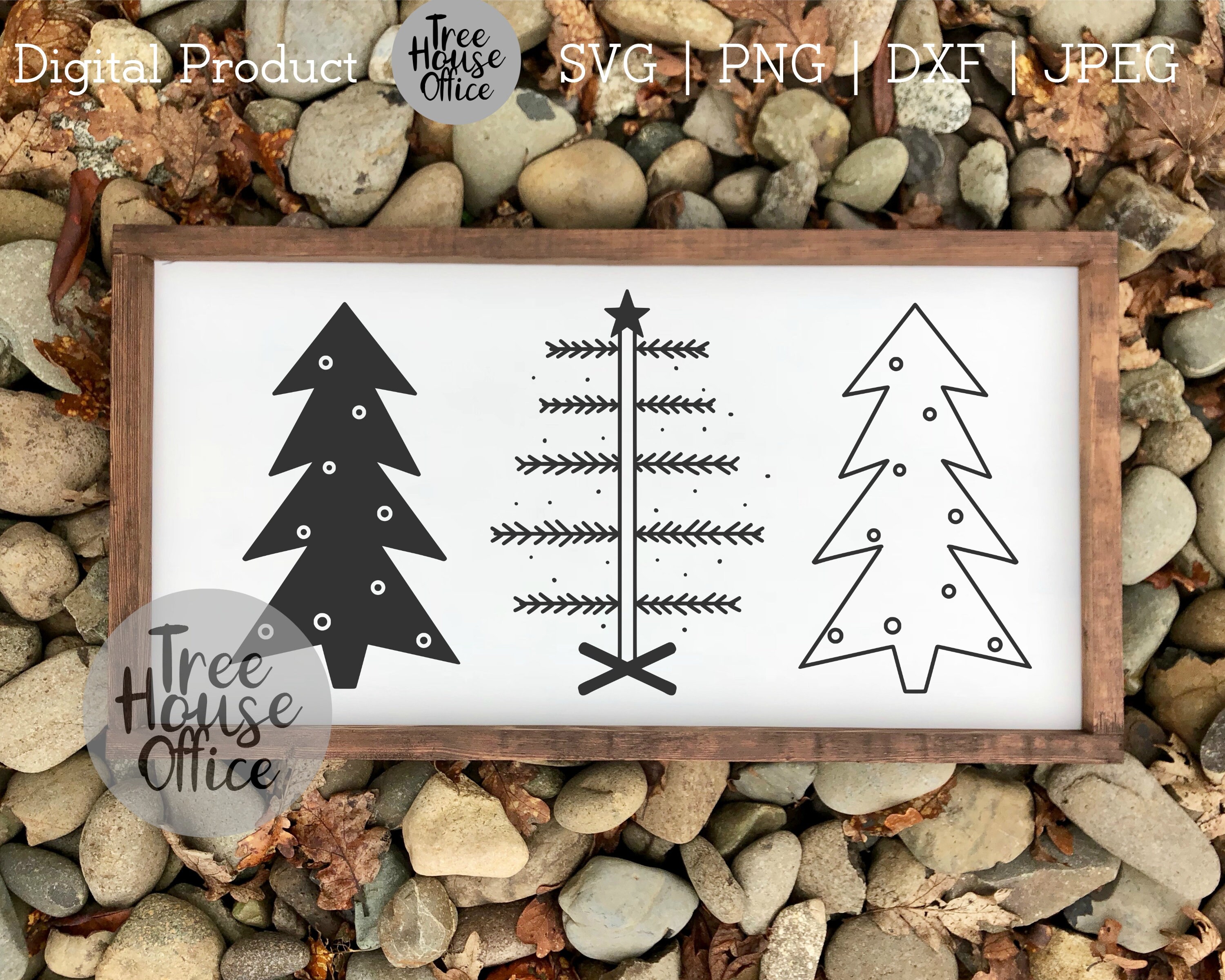 Primitive Christmas Trees SVG DXF PNG Jpeg Christmas Tree - Etsy