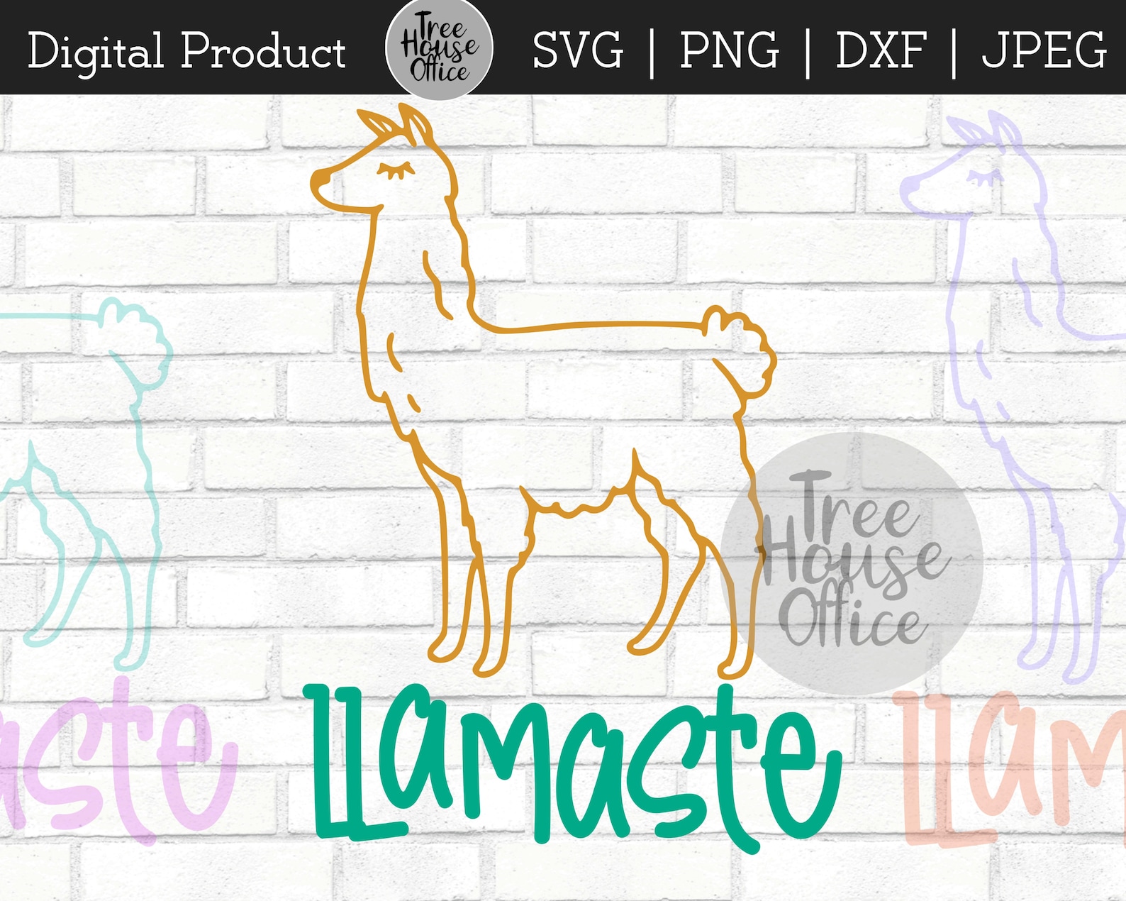 Llamaste Svg/dxf/jpeg/png | Zen Llama Svg | Mama Llama Cut File | No ...
