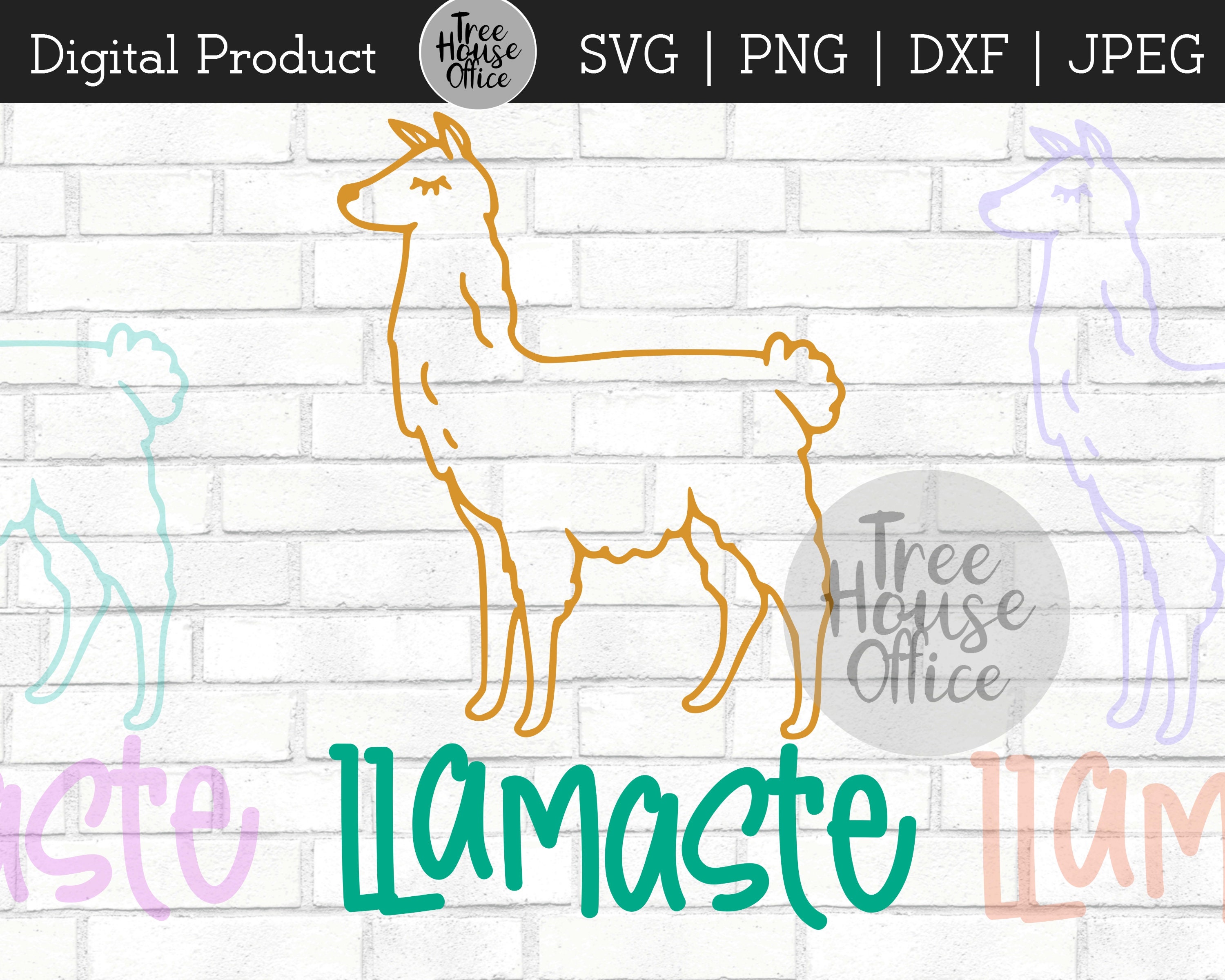 Llamaste Svg/dxf/jpeg/png Zen Llama Svg Mama Llama Cut | Etsy