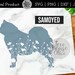 Samoyed SVG, DXF PNG Jpeg, Samoyed Dog Mandala Zentangle, Samoyed Dog ...