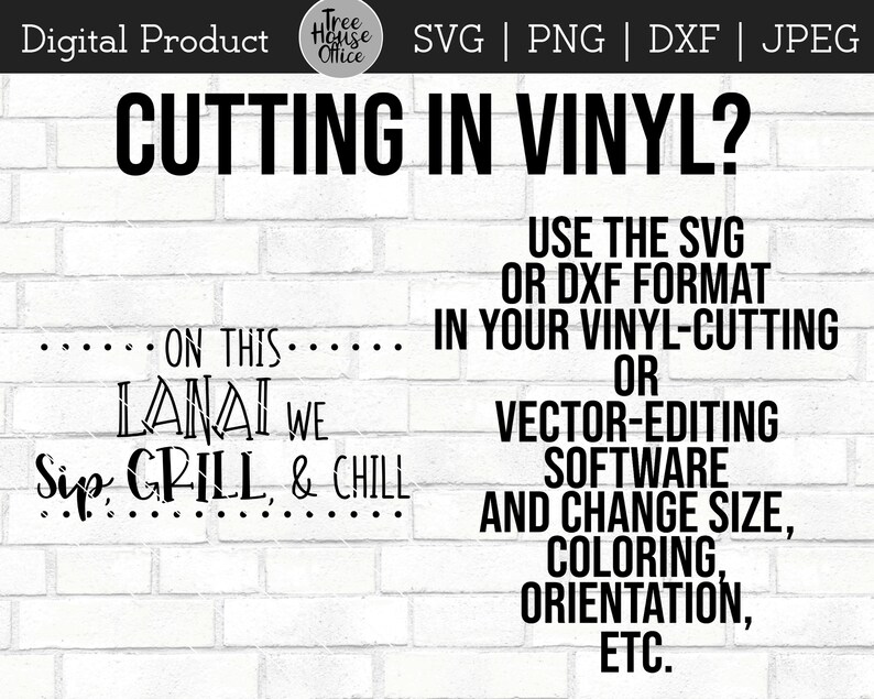 On This Lanai SVG DXF PNG Jpeg Hawaiian House Porch Sip | Etsy