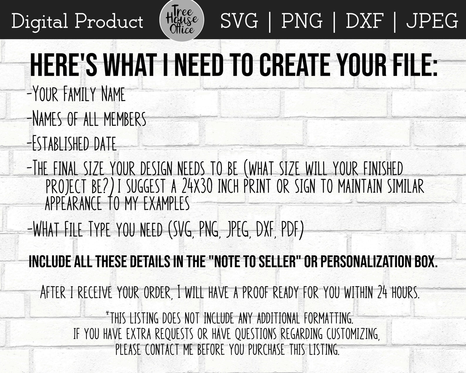 Personalized Family Name Digital File Custom Party of Family - Etsy