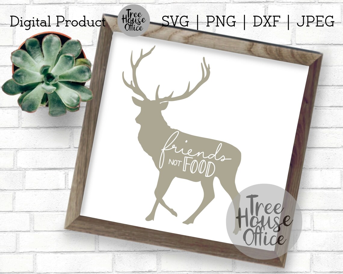 Friends Not Food SVG Bundle DXF JPEG Png Vegan Svg | Etsy