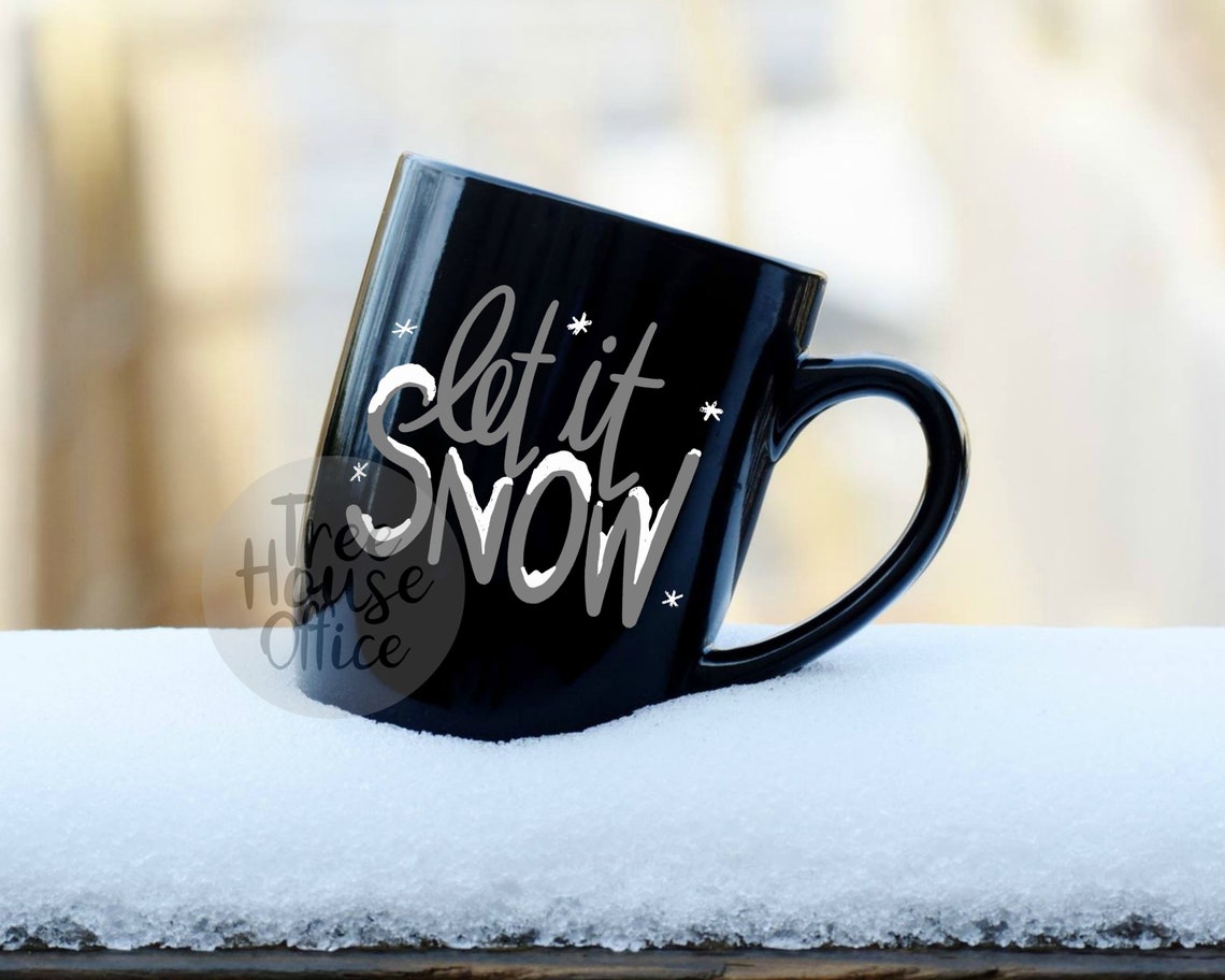 Let It Snow SVG DXF PNG Jpeg Snowflake Christmas Quote - Etsy