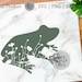 Floral Frog SVG, Frog With Wildflowers Cut File, Tree Frog With Flowers ...