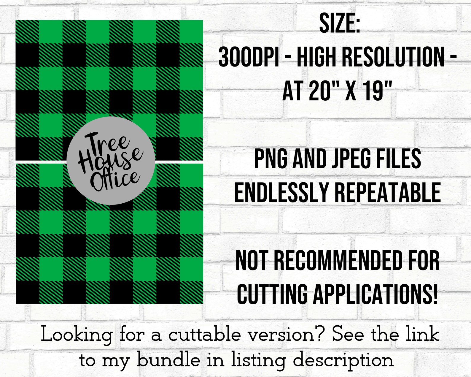 Green Buffalo Plaid Sublimation JPEG PNG St Patrick's Day | Etsy